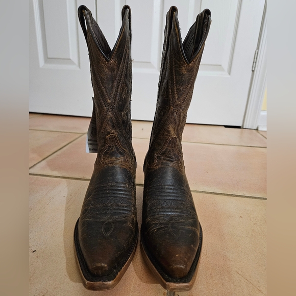 Soto Boots | Shoes | New Soto Boots Cheyenne Leather Snipped Toe Cowboy ...